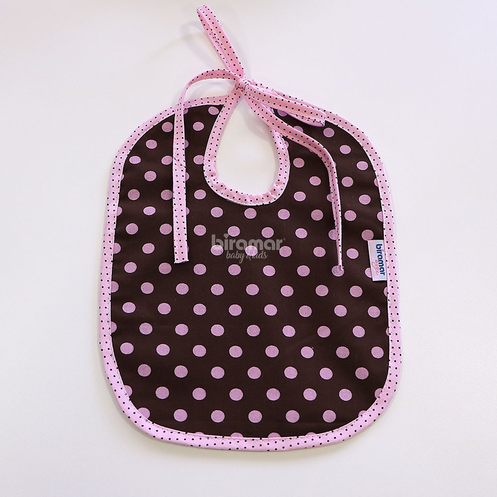 Babador para Bebê Estampa Marrom Bolão Rosa - Biramar Baby - Todo ...